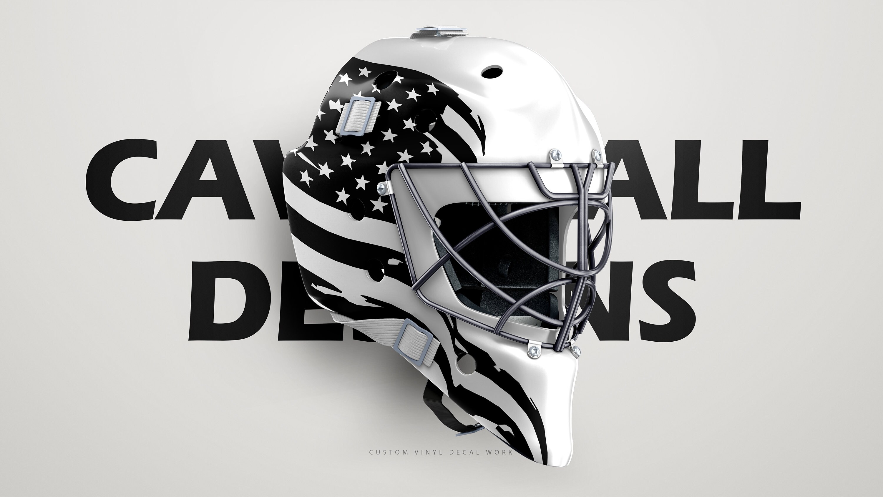 American Flag Hockey Decal Custom Vinyl Decal Hockey Goalie Custom ...