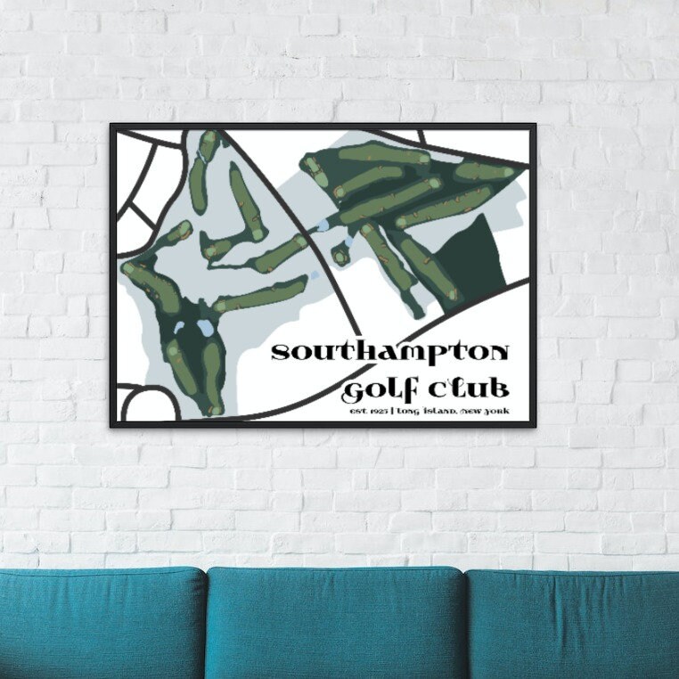 Southampton Golf Course Map Custom Golf Course Map - Etsy