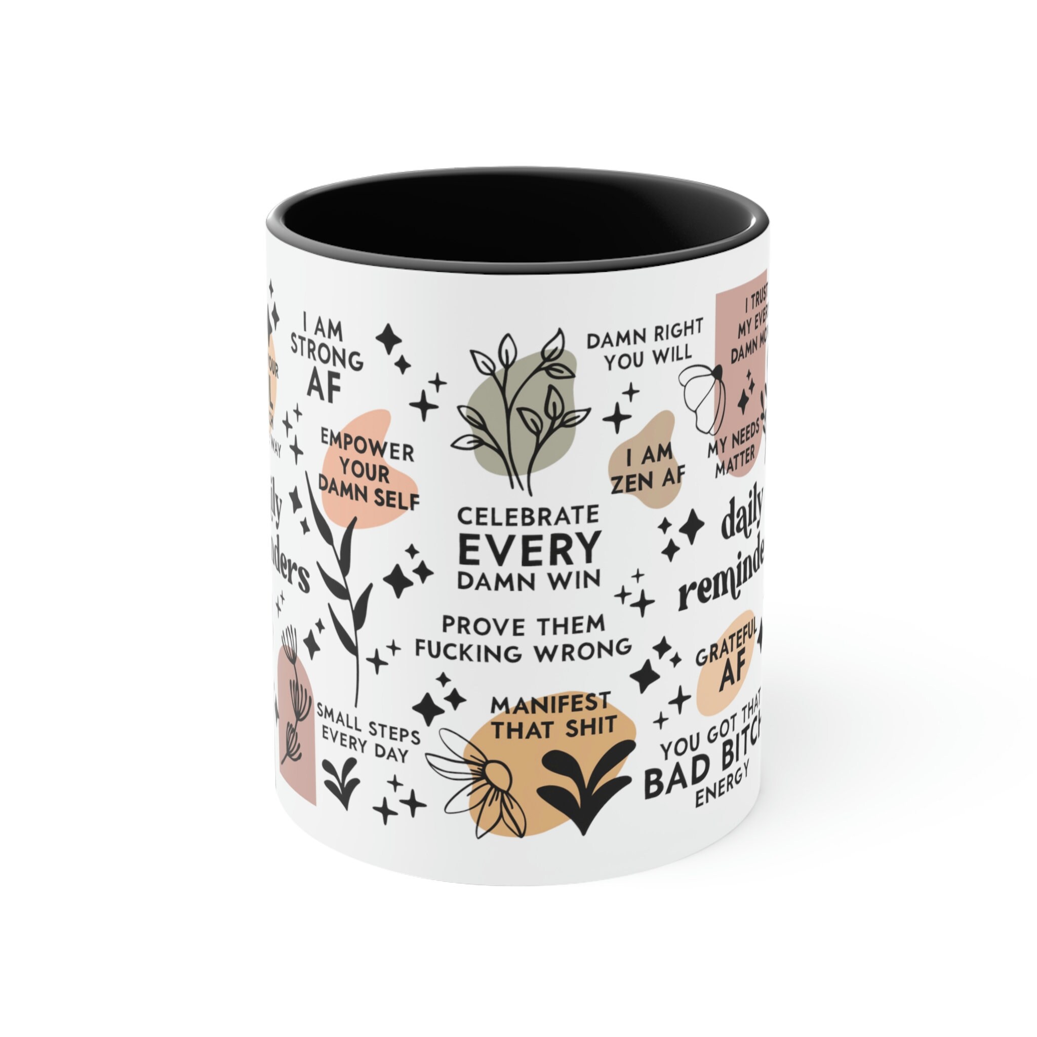 Badass Daily Reminders Coffee Cup Morning Mindset Mug Funny - Etsy