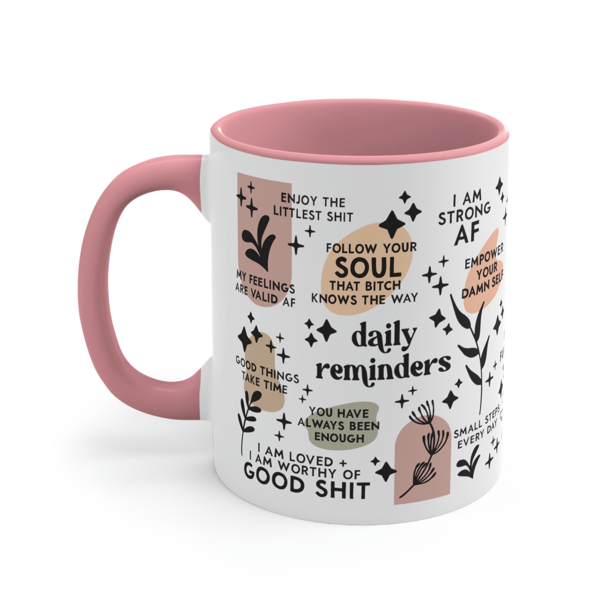 Badass Daily Reminders Coffee Cup Morning Mindset Mug Funny - Etsy