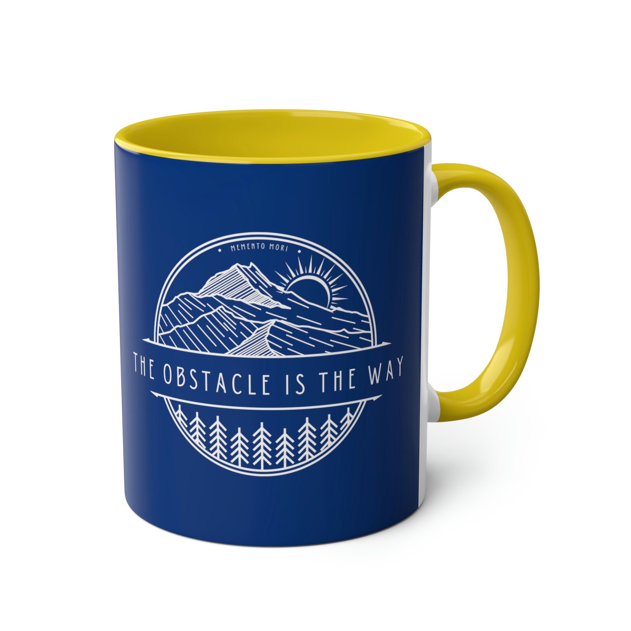 The Obstacle is the Way Stoic Mindset Two-tone Coffee Mugs, 11oz - Etsy