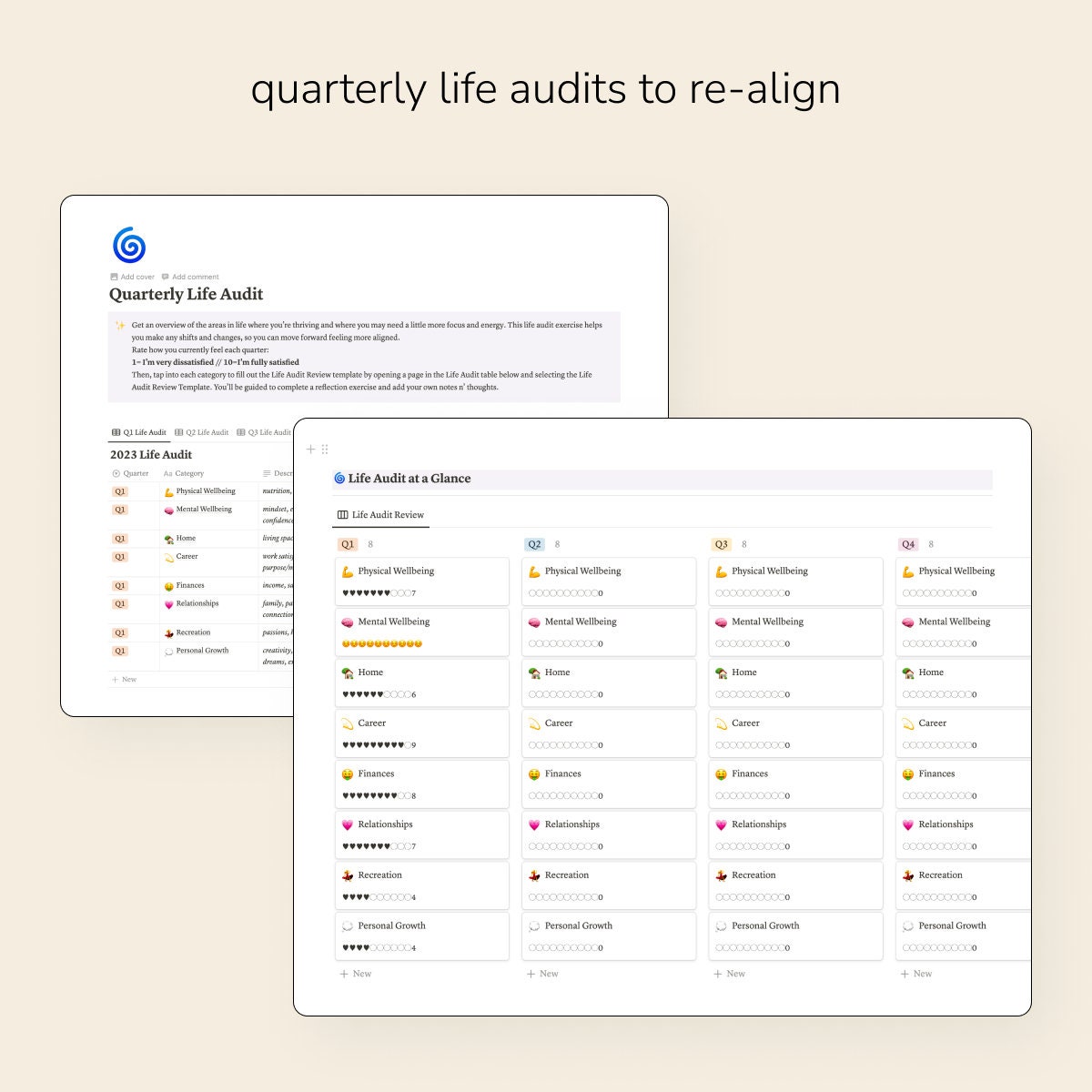 Daily Journal Notion Template Pack, Digital Journal With Vision Boards ...