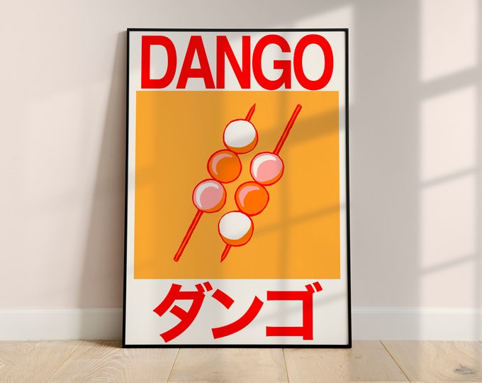 Japanese Food Dango Poster Dessert Kitchen Japan Cuisine Graphic Poster ...
