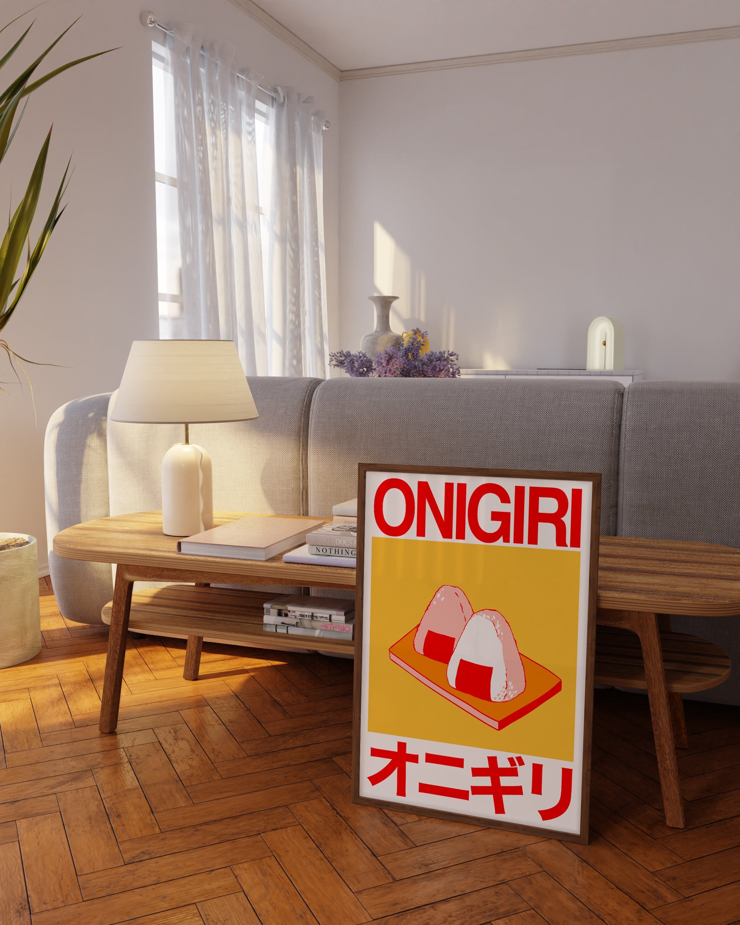 Japanese Food Onigiri Poster Kitchen Japan Cuisine Graphic Poster for ...