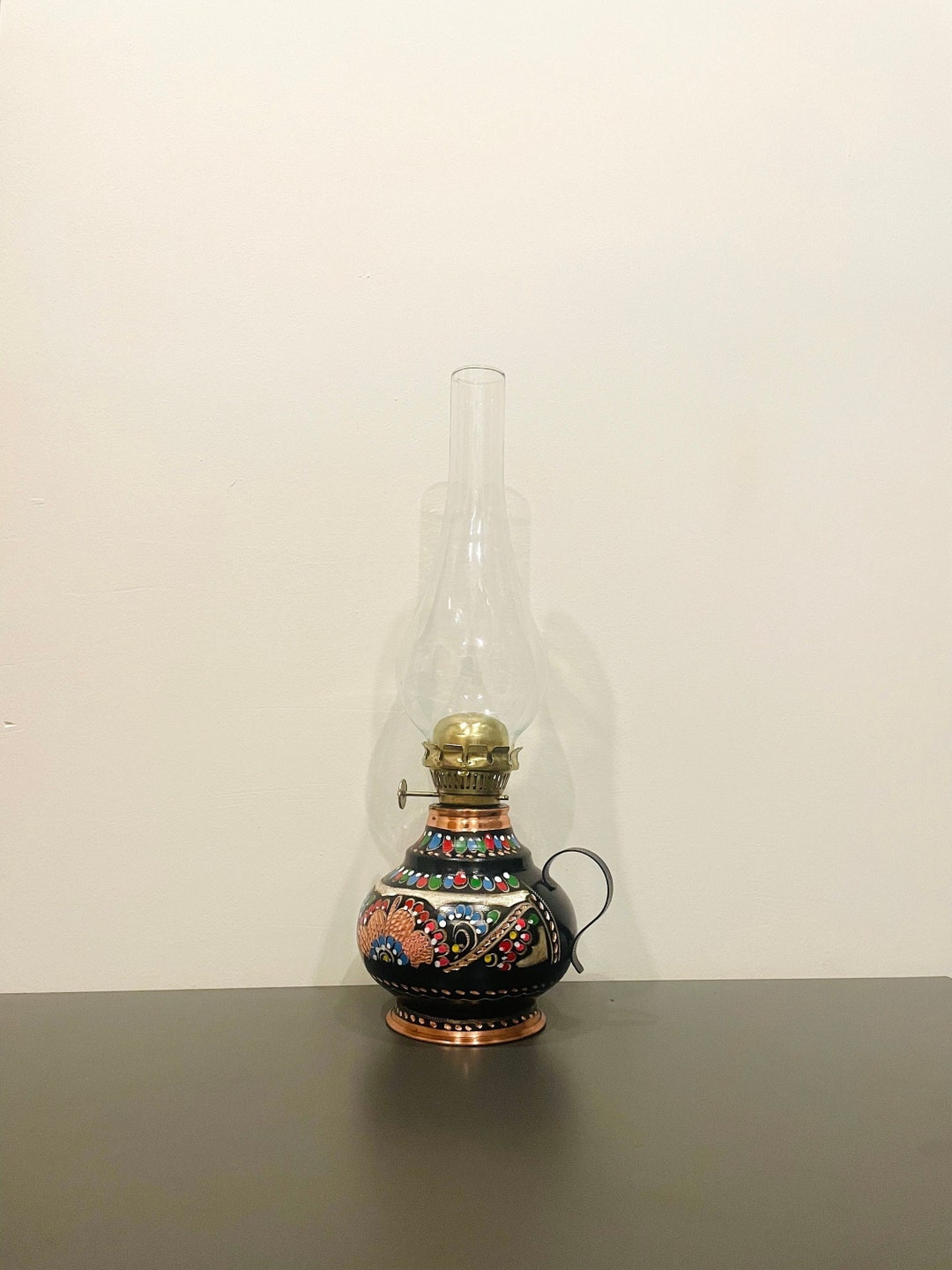 Turkish Handmade Copper Gas Oil Lamp, Copper Oil Lamp, Antique Oil Lamp ...