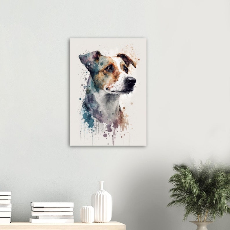 Jack Russell, Contemporary Watercolour Painting Print. Abstract Jack ...