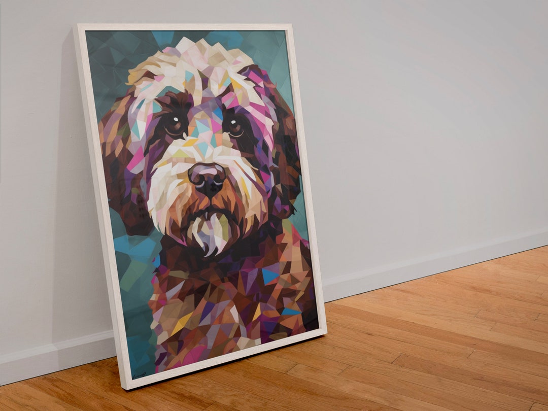 Cubism Cockapoo Print, Abstract Art, Animal Poster, Cockapoo Painting ...