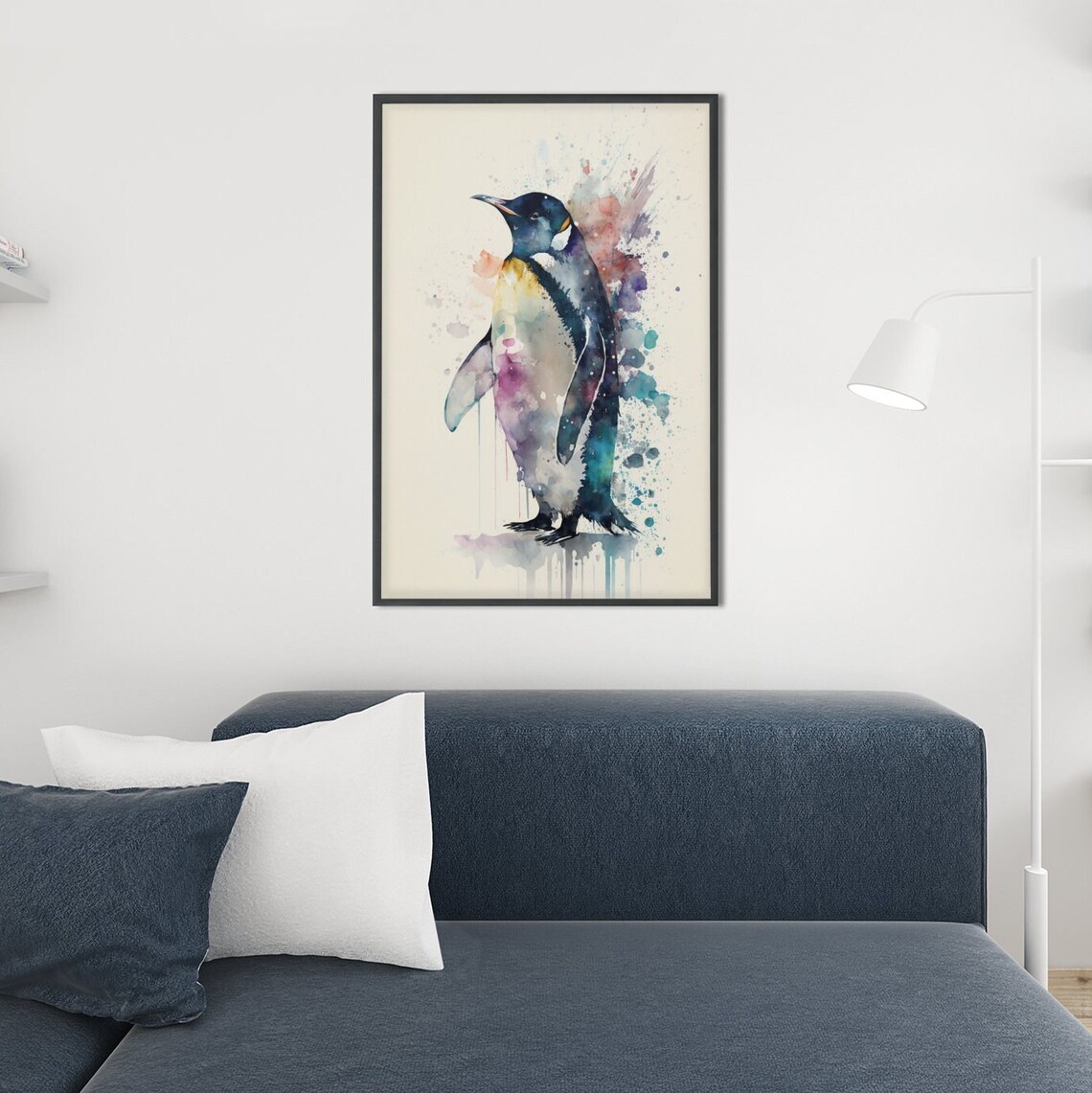 Abstract Penguin Wall Art Print - Penguin Lover Gift - Wall Art - Home ...