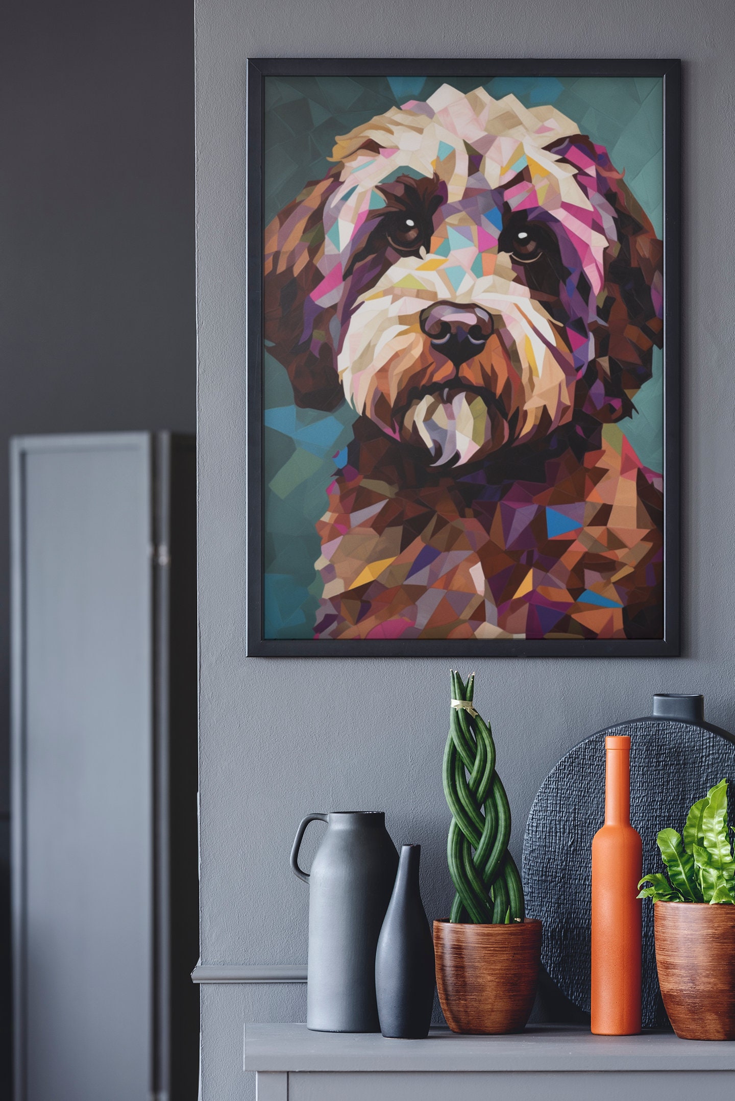 Cubism Cockapoo Print Abstract Art Animal Poster Cockapoo - Etsy
