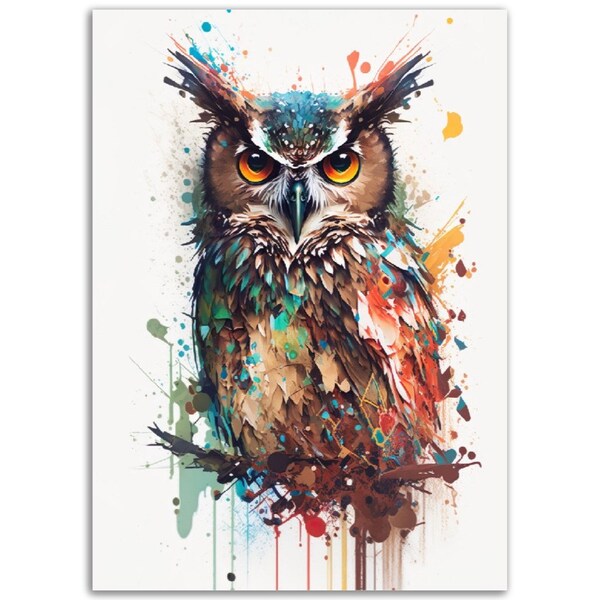 Owl Poster - Etsy UK