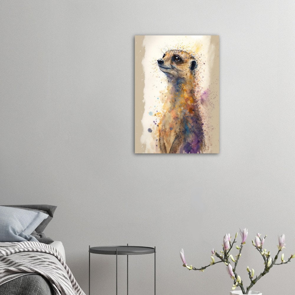 Abstract Meerkat Wall Art Print Meerkat Lover Gift Wall Art Home Decor ...