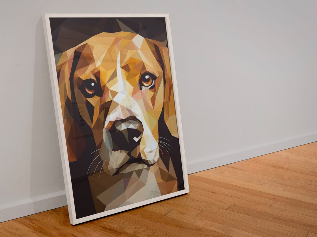 Cubism Beagle Print, Abstract Art, Animal Poster, Beagle Painting, Dog ...