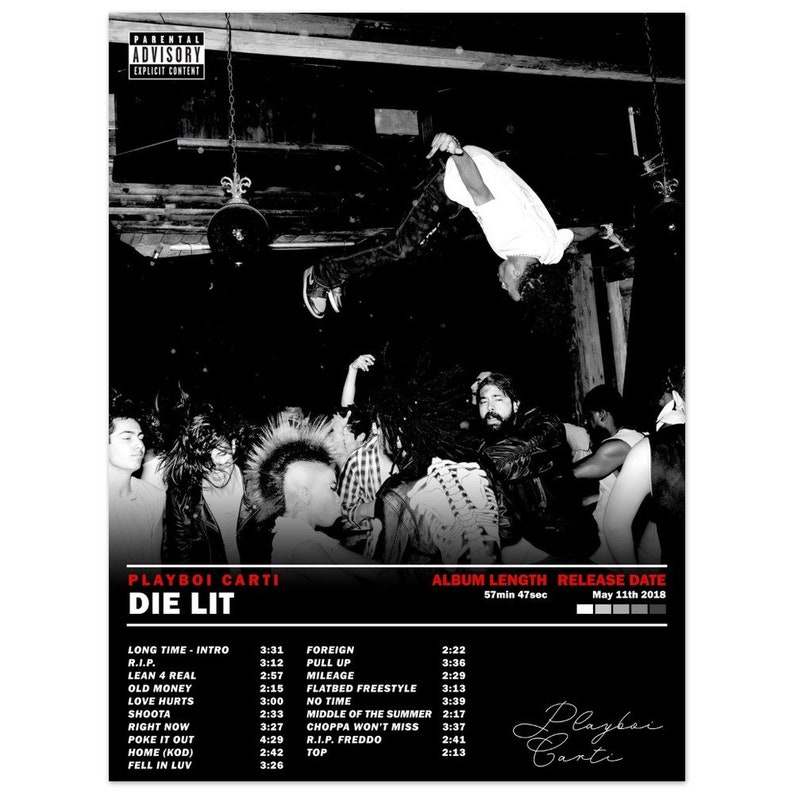 Playboi Carti Die Lit, Playboi Carti Print, Die Lit Album, Carti Poster, Die Lit Carti, Rap ...