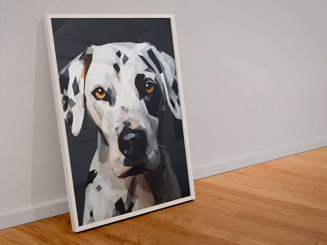 Cubism Dalmation Print, Abstract Art, Animal Poster, Dalmation Painting ...