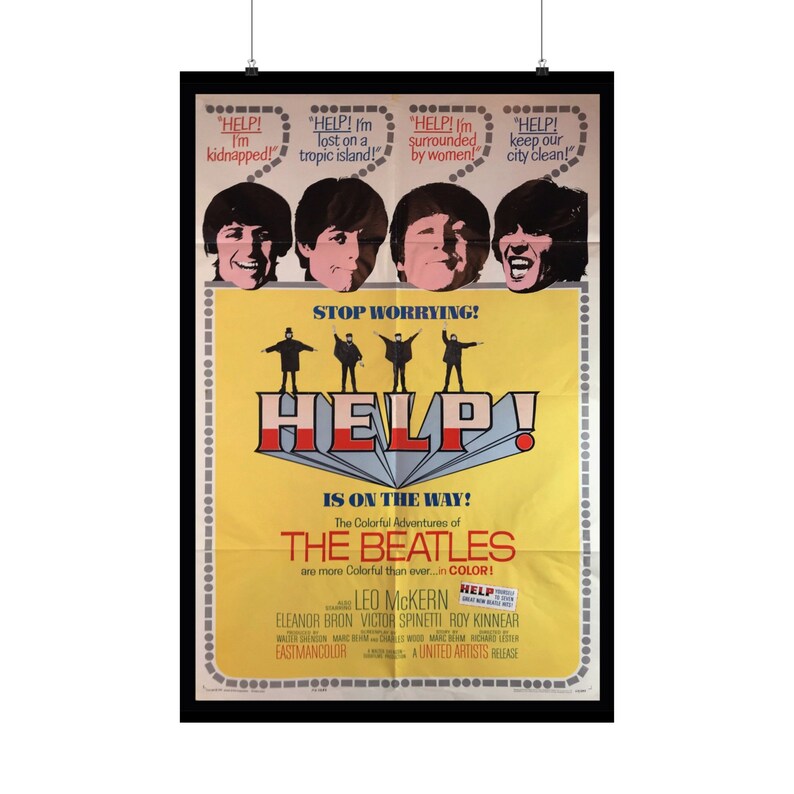 Help the Beatles, Movie Poster Replica Print - Etsy