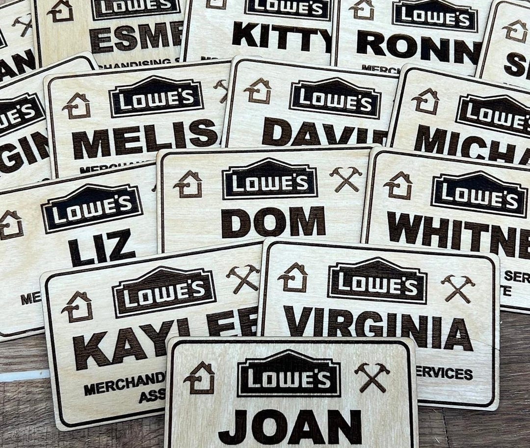 Wood Engraved Name Tags, Personalized & Vest Friendly, Customizable ...