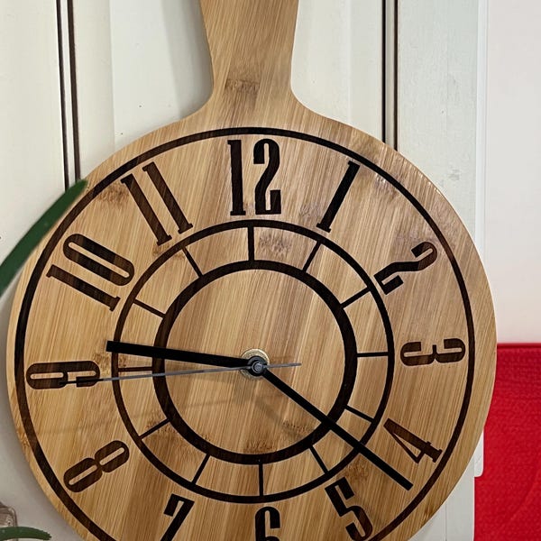 Bamboo Clock - Etsy