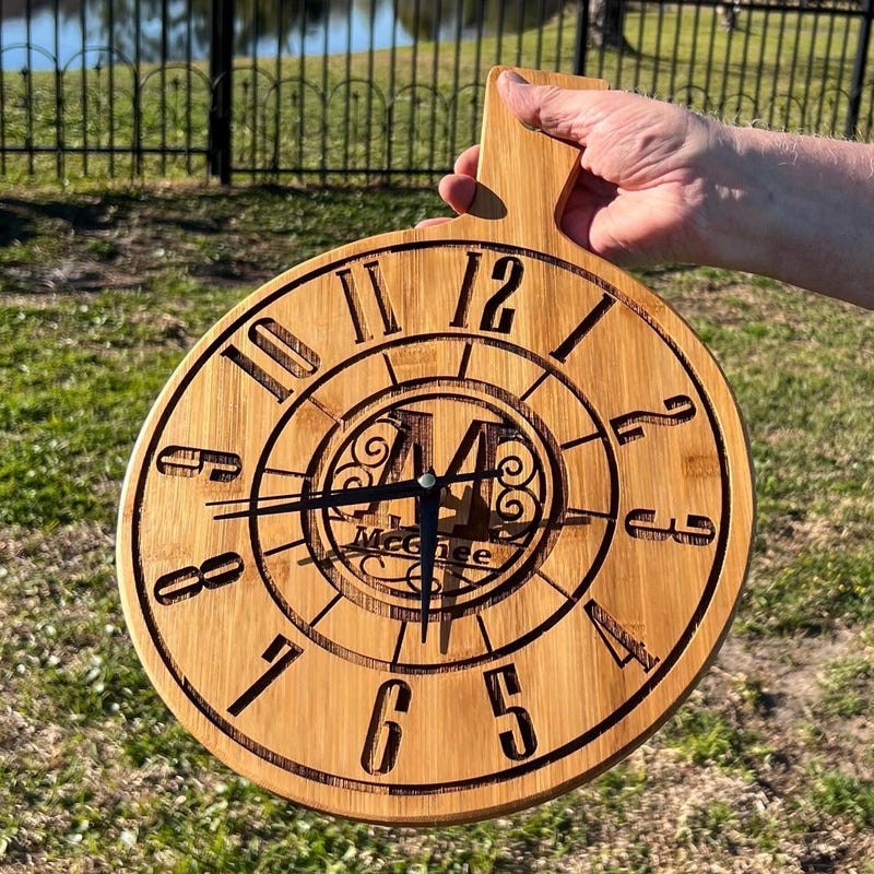 Bamboo Clock - Etsy
