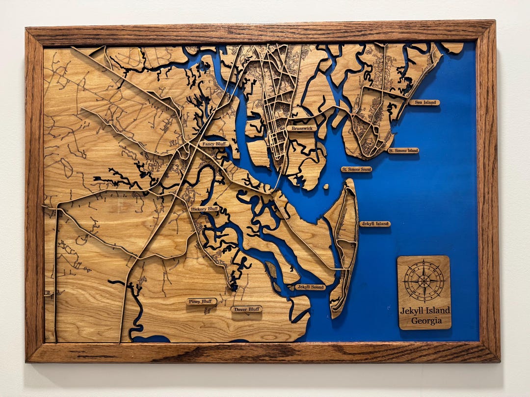 3 Layer 3D Map, Water, Streets, Highways, Framed, Your State or Area - Etsy