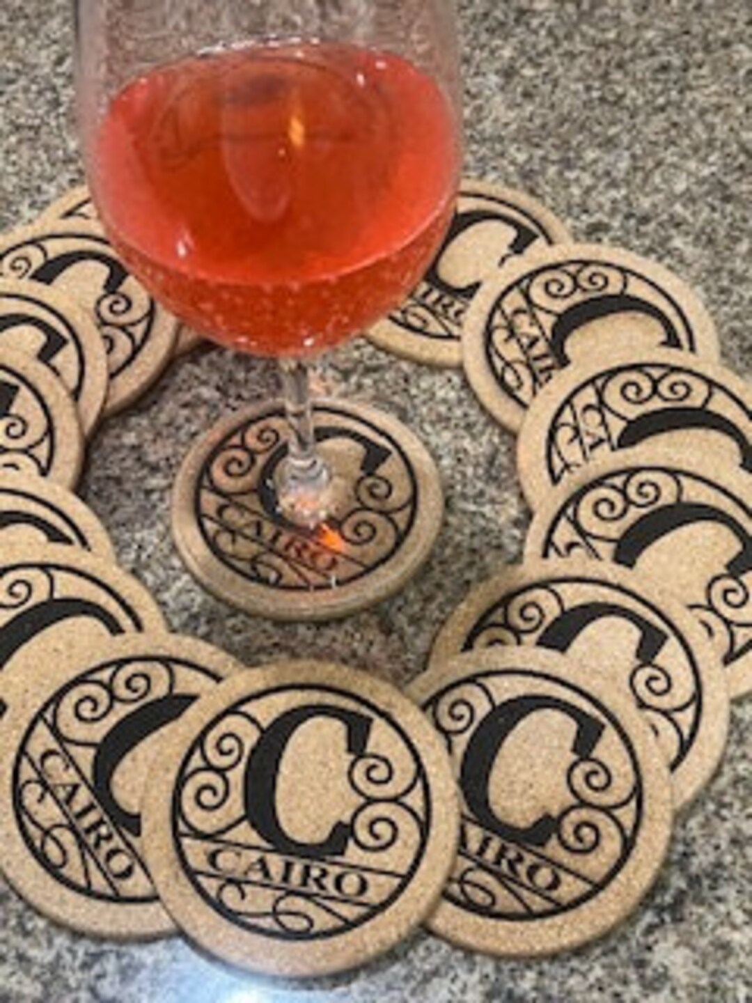 Cork Coasters Custom Engraved - Etsy