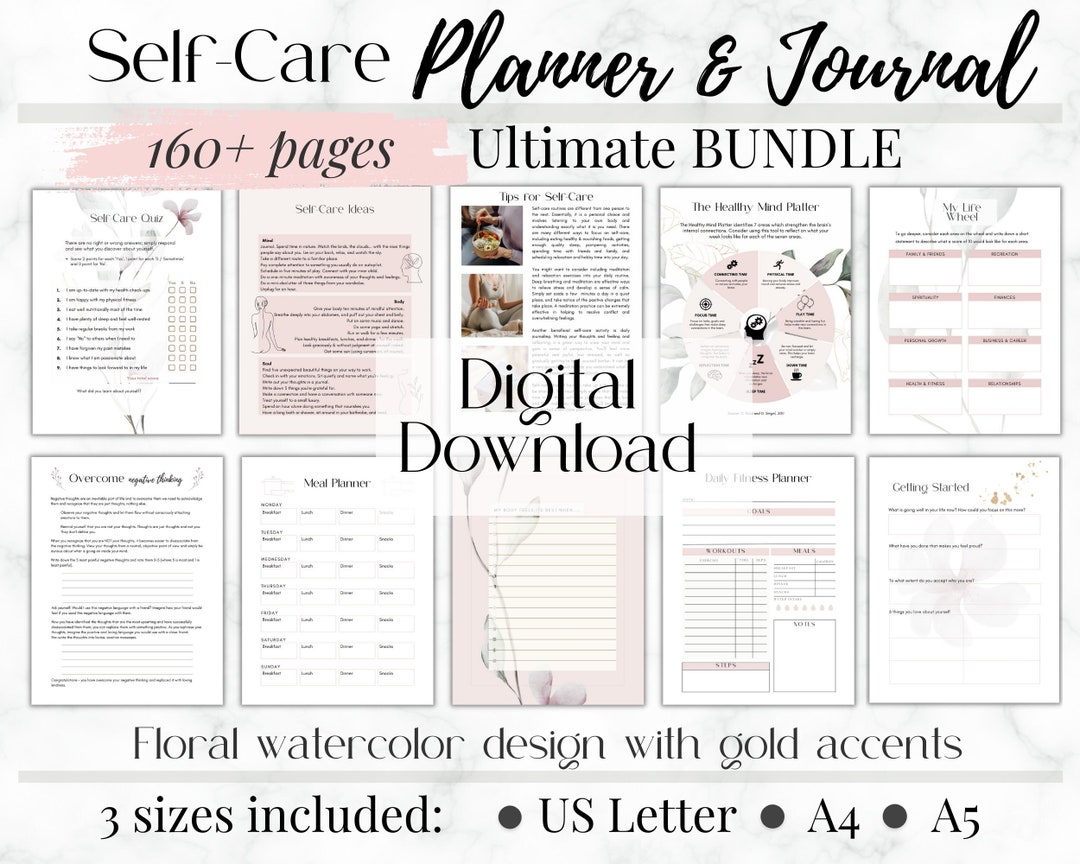Self Care Planner, Self Care Checklist, Self Care Journal, Printable ...