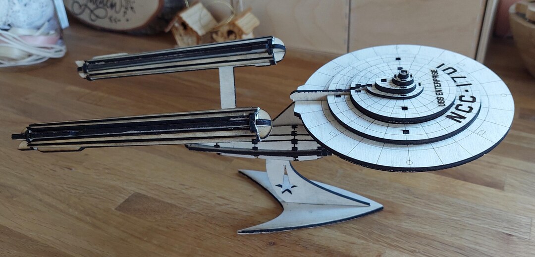 USS Enterprise. Lightburn, DXF and SVG Lasercut File. - Etsy