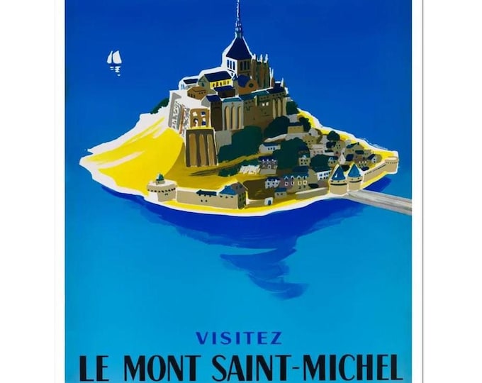 Le Mont Saint Michel Poster Art Print | Mont St Michel France Wall Art ...