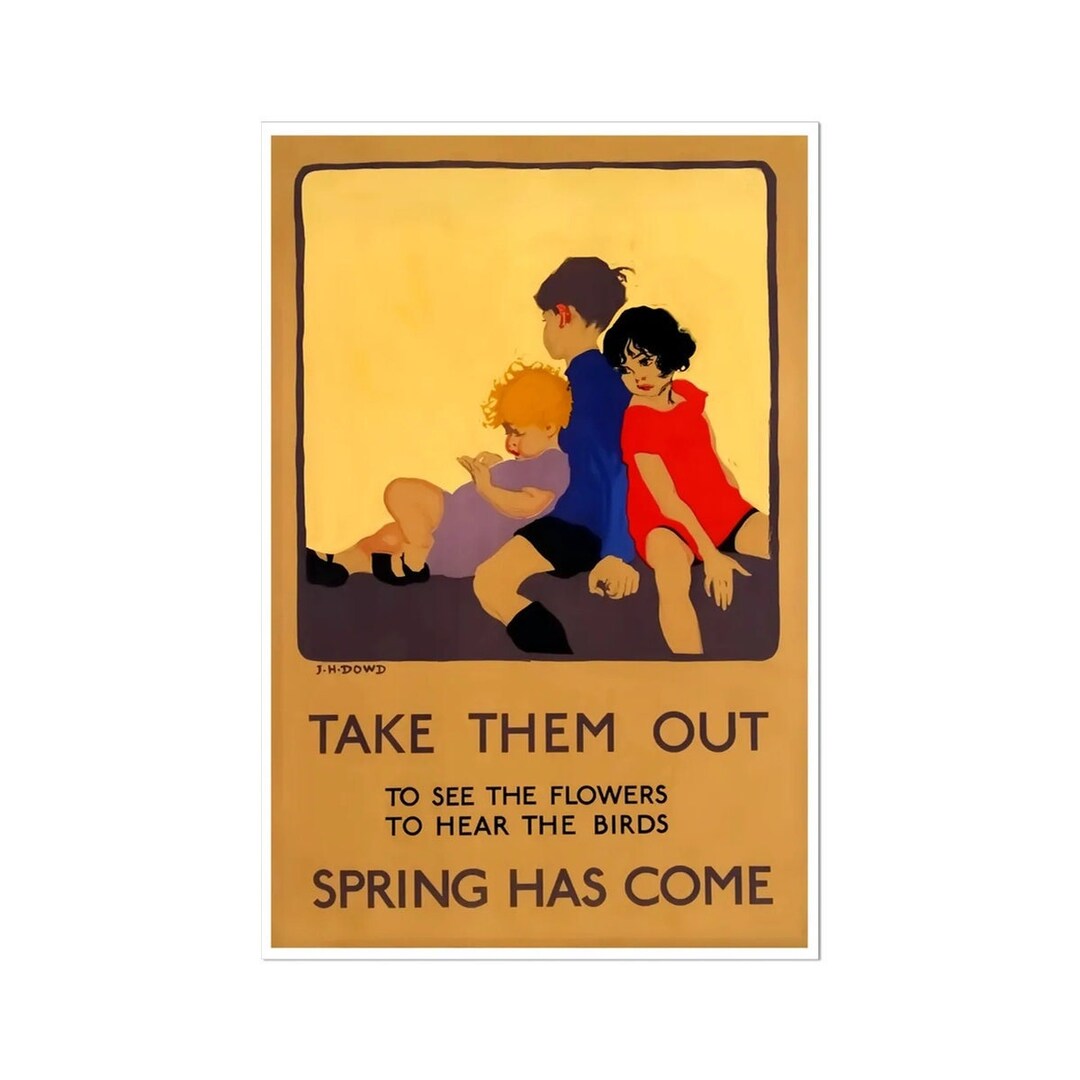 Vintage Advert Poster, 1928 Children Poster Print,take Them Out Spring ...