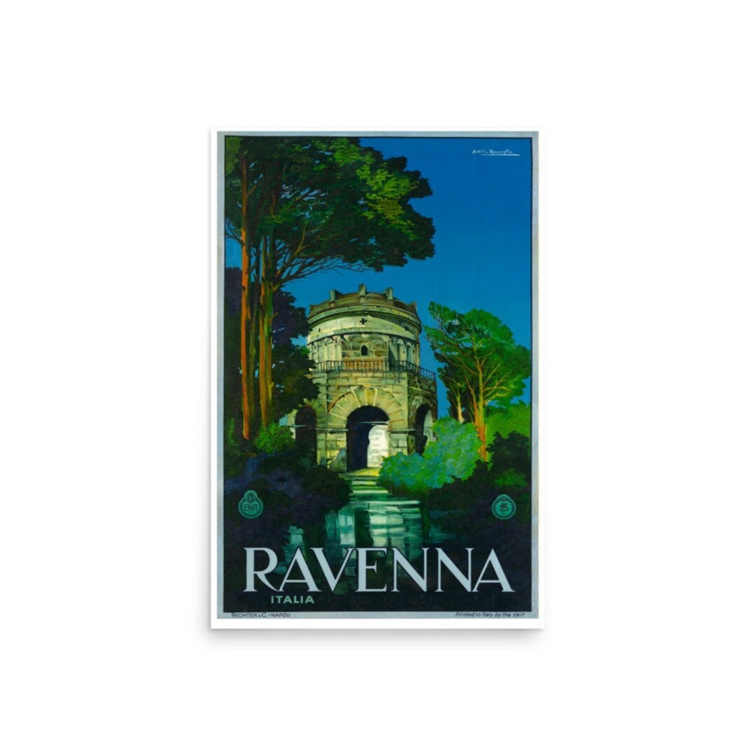 Ravenna Italian Vintage Travel Print Vintage World Travel - Etsy