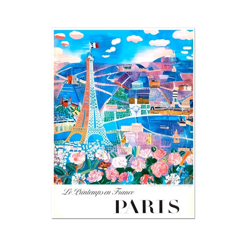 Le Printemps En France Paris Vintage Frenchtravel Ad Poster, Paris ...