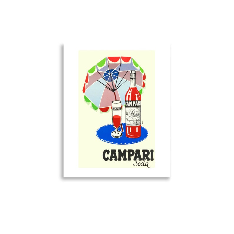 Campari Poster, Vintage Italian Food & Drink Print Beverage Aperitivo ...