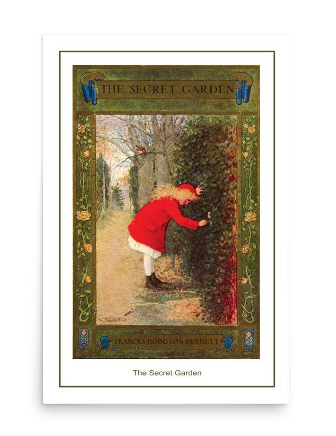 The Secret Garden Book Cover Poster, Vintage Print From the Secret ...