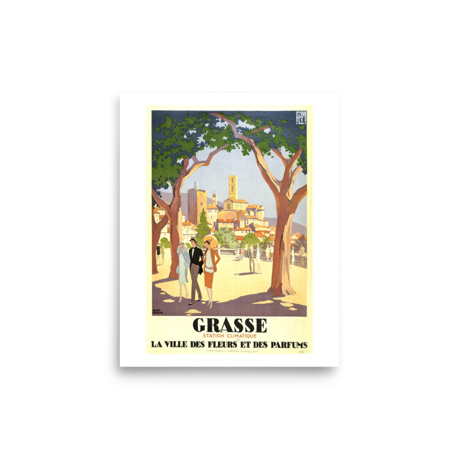 Vintage French PLM Poster, Grasse Poster, Vintage World Travel Print ...