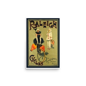 Vintage Bicycle Poster, Raleigh Cycles Poster, Historic Advert ...