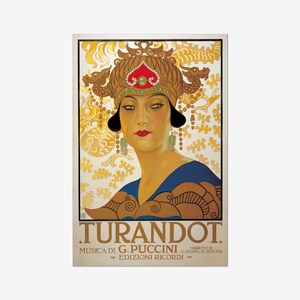 Turandot Music by G. Puccini Poster Print, Vintage Entertainment ...