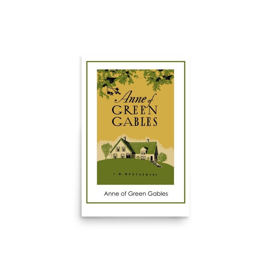 Anne of Green Gables Book Cover Poster Print Literary Art Print Gift ...