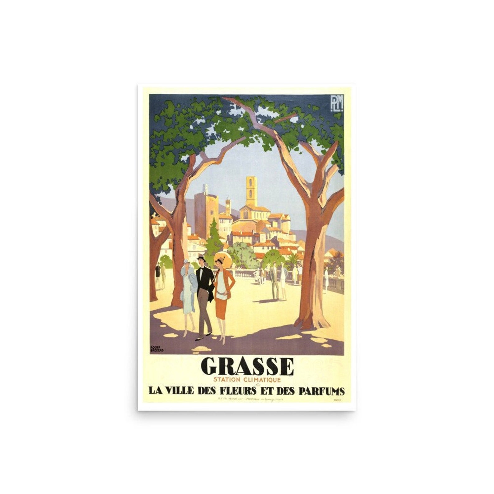 Vintage French PLM Poster, Grasse Poster, Vintage World Travel Print ...