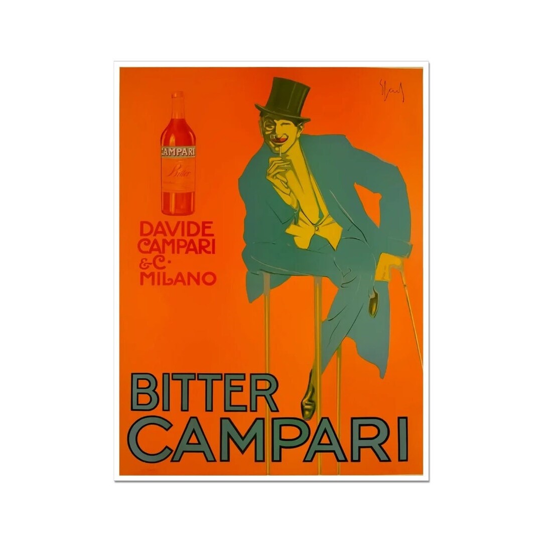 Bitter Campari Vintage Food & Drink Poster Vintage Italian Advert ...