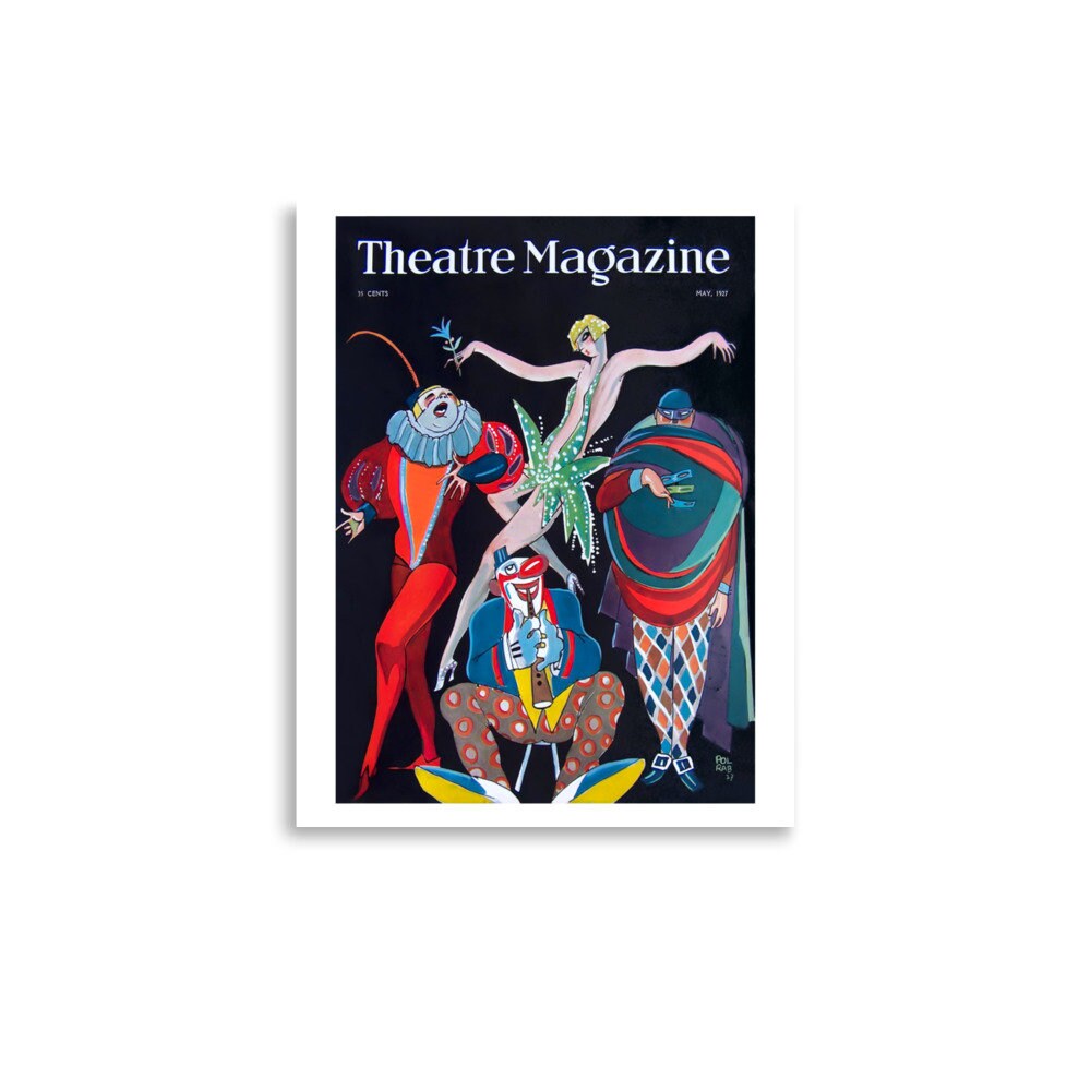 Vintage Theatre Magazine Cover, Vintage Entertainment Poster, Art Deco ...