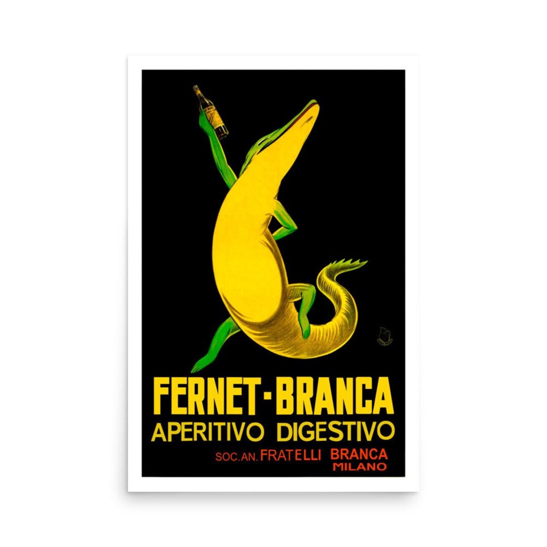 Fernet-branca Aperitivo-digestivo, Canvas Vintage Food & Drink Poster ...