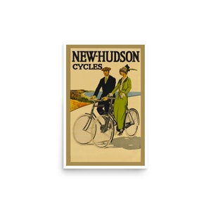 Vintage Bicycle Poster, New-hudson Cycles Poster, Historic Advert ...