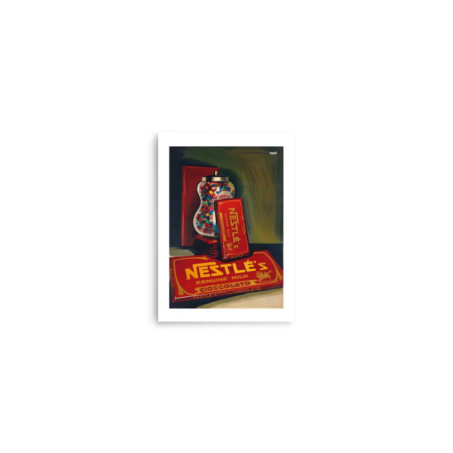 Chocolate Poster, Vintage Nestle Chocolate Print, Vintage Food and ...