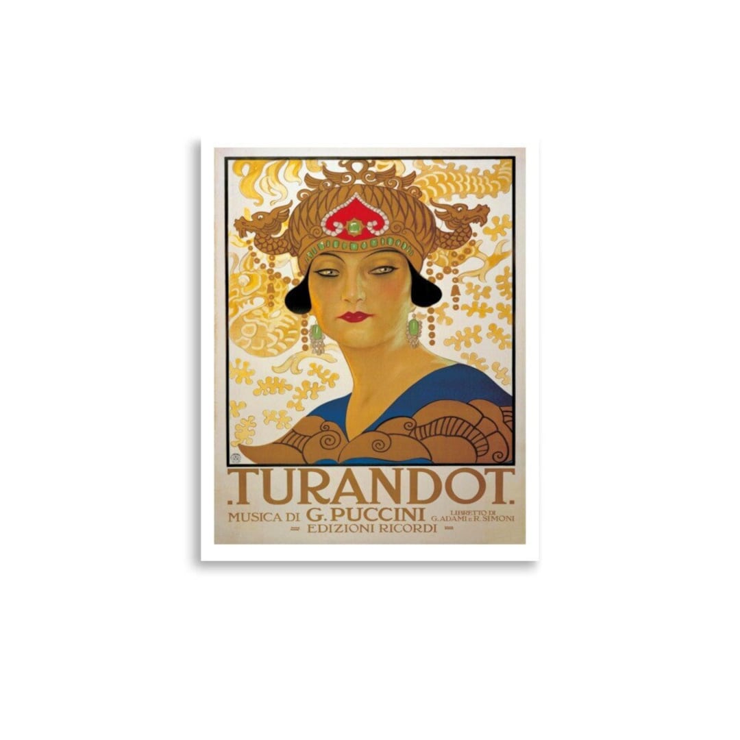 Turandot Music by G. Puccini Poster Print, Vintage Entertainment ...