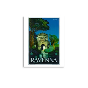 Ravenna Italian Vintage Travel Print, Vintage World Travel Poster ...