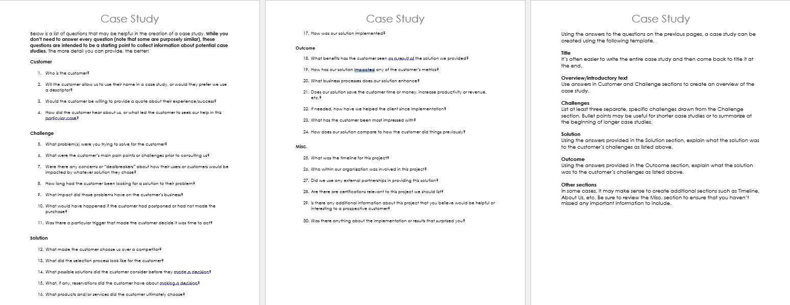Case Study Template | Create a Case Study in a Few Easy Steps | Case ...