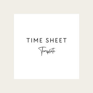 Printable Time Sheet | Weekly Timesheet | Editable Digital Template ...