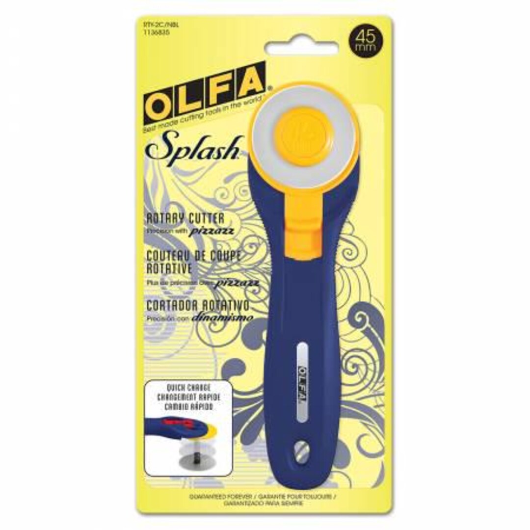 Rotary Cutter Navy 45mm Splash Handle - Etsy