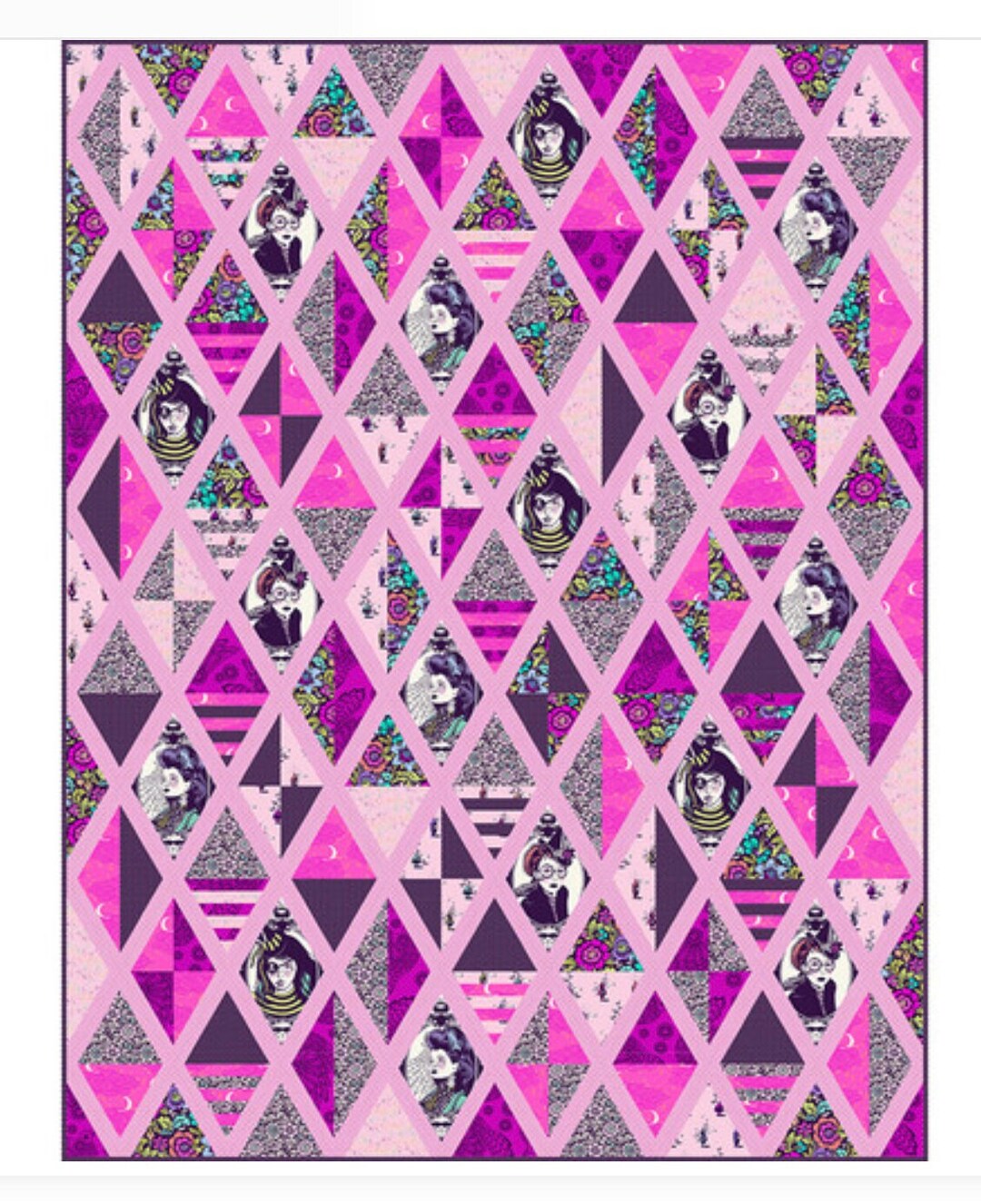 The Set Sail Quilt Featuring Nightshade déjà Vu by Tula Pink - Etsy