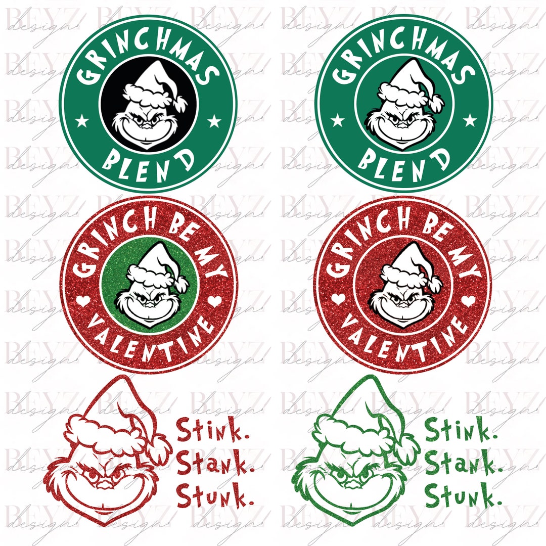 Grinch Bundle, Grinch Valentines Day Bundle PNG, Grinchmas Blend Bundle ...