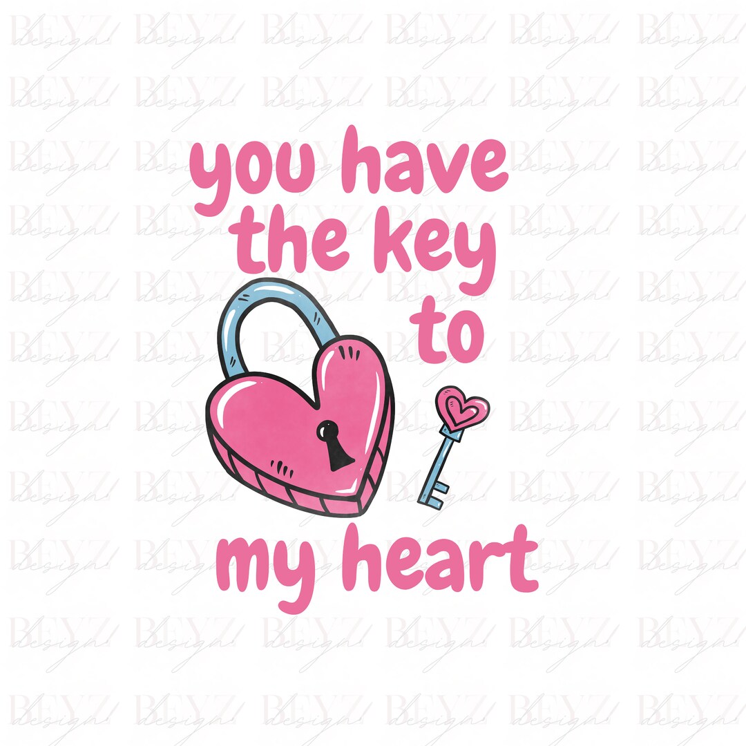Happy Valentines Day, You Are the Key to My Heart, Valentines Day Png ...